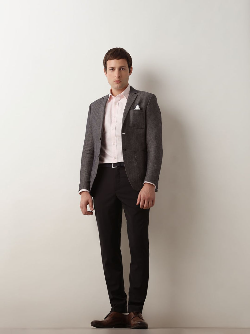 Buy Black Mid Rise Suit-Set Trousers for Men Online